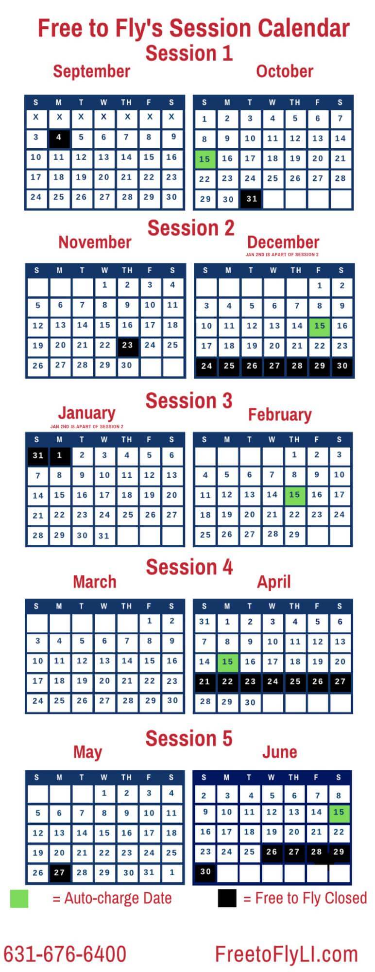 Schedule 2023-2024 | Free to Fly