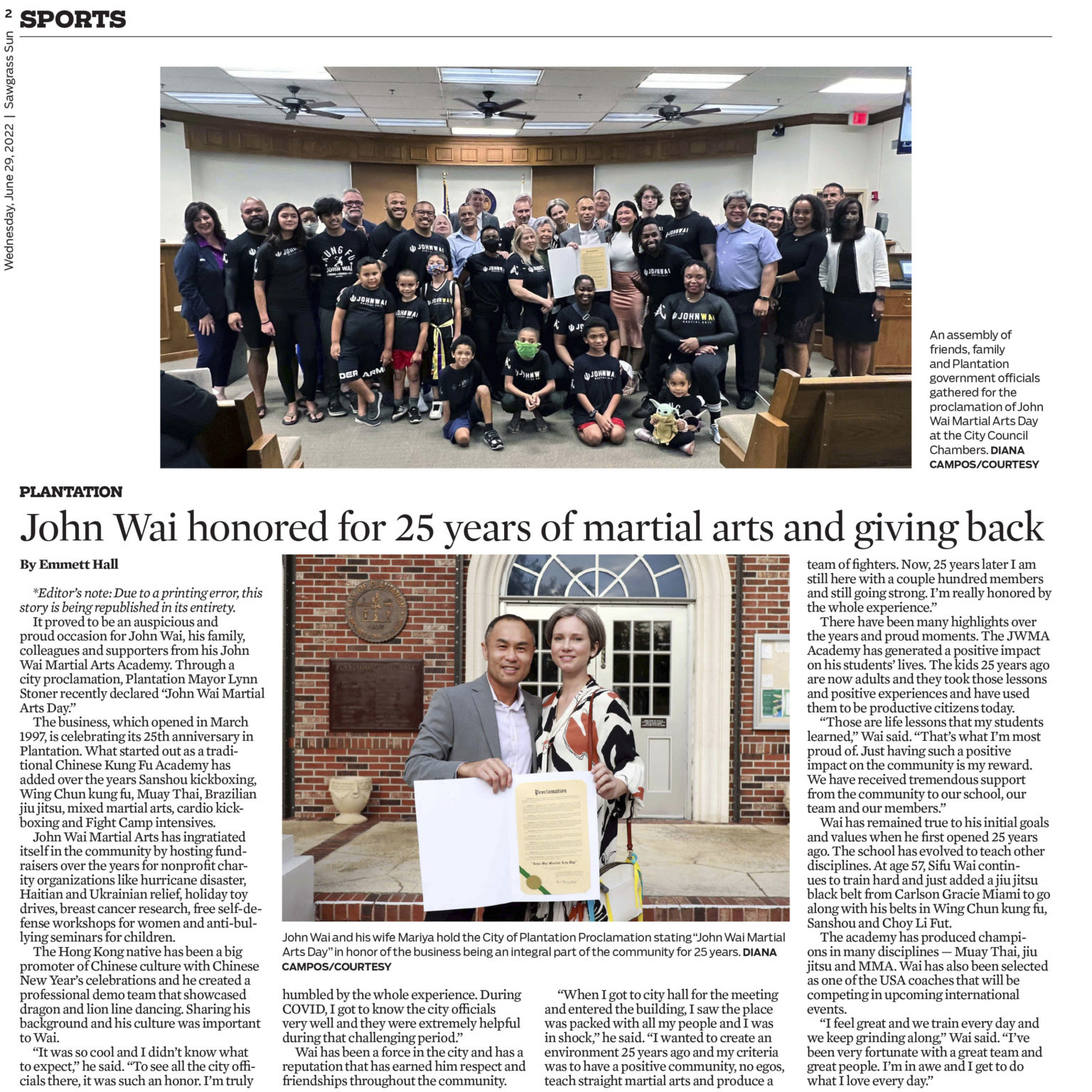Recent Press | John Wai Martial Arts Academy
